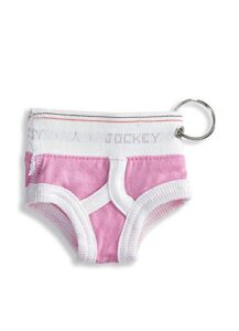 jockey women's accessories mini brief key chain, light pink, all