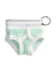 jockey women's accessories mini brief key chain, mint, all