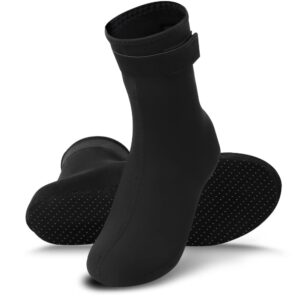 rtdep 3mm neoprene socks diving socks water resistant scuba snorkeling water socks for beach swim boarding (black, s)