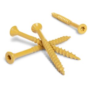 Deck Plus 48411 Wood Screws #8 x 1-5/8", Tan, 1lb Box