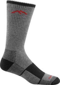 darn tough coolmax boot full cushion sock - men's gray/black large