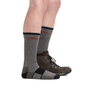 Darn Tough Coolmax Boot Full Cushion Sock - Men's Gray/Black Large