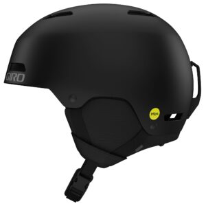 giro ledge mips ski helmet - snowboard helmet for men, women & youth - matte black - size m (55.5-59 cm)