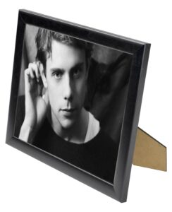 displays2go wood photo frame (sets of 4), 8 by 10", matte black