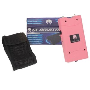 Gladiator Ultra Powerful Mini Stun Gun Police Rechargeable with Flashlight