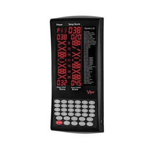 viper proscore digital dart scorer electronic dartboard scoreboard for up to 8 players, with 40 games and 655 game options, including cricket and x01, black