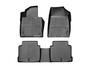 weathertech custom fit floorliners for sonata, sonata hybrid, optima, sonata plug-in hybrid - 1st & 2nd row (44666-1-2), black