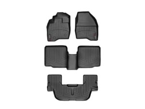 weathertech custom fit floorliners for ford explorer - full set (447041-44359-2-3), black