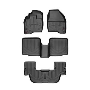 WeatherTech Custom Fit FloorLiners for Ford Explorer - Full Set (447041-44359-2-3), Black