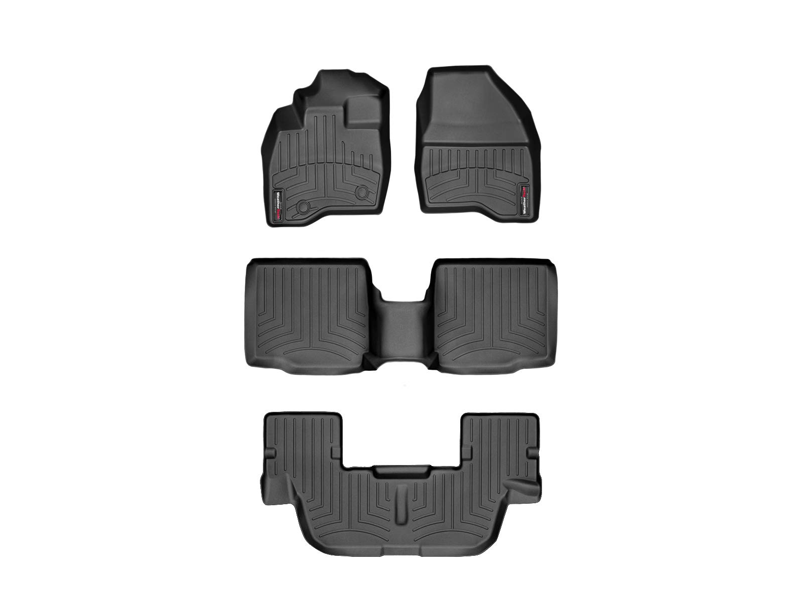 WeatherTech Custom Fit FloorLiners for Ford Explorer - Full Set (447041-44359-4-3), Black