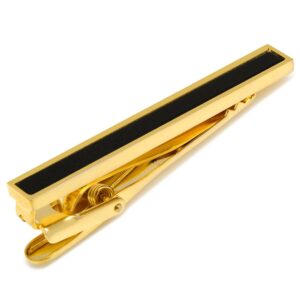 ox and bull trading co. gold and onyx inlaid tie clip