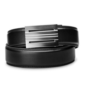 kore men’s full-grain leather track belt | “equinox” alloy buckle