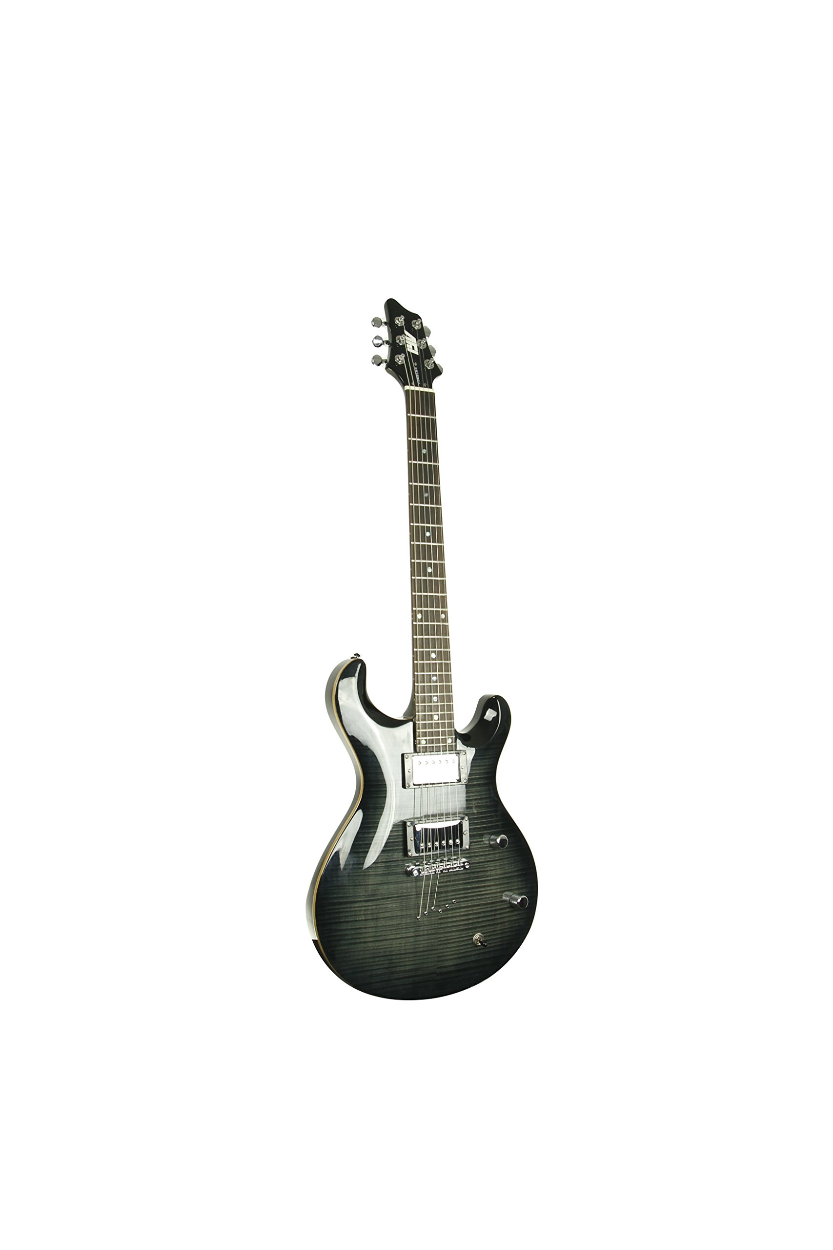 IYV 6 String IP-350 TBK PRS Solid-Body Electric Guitar, Trans Black