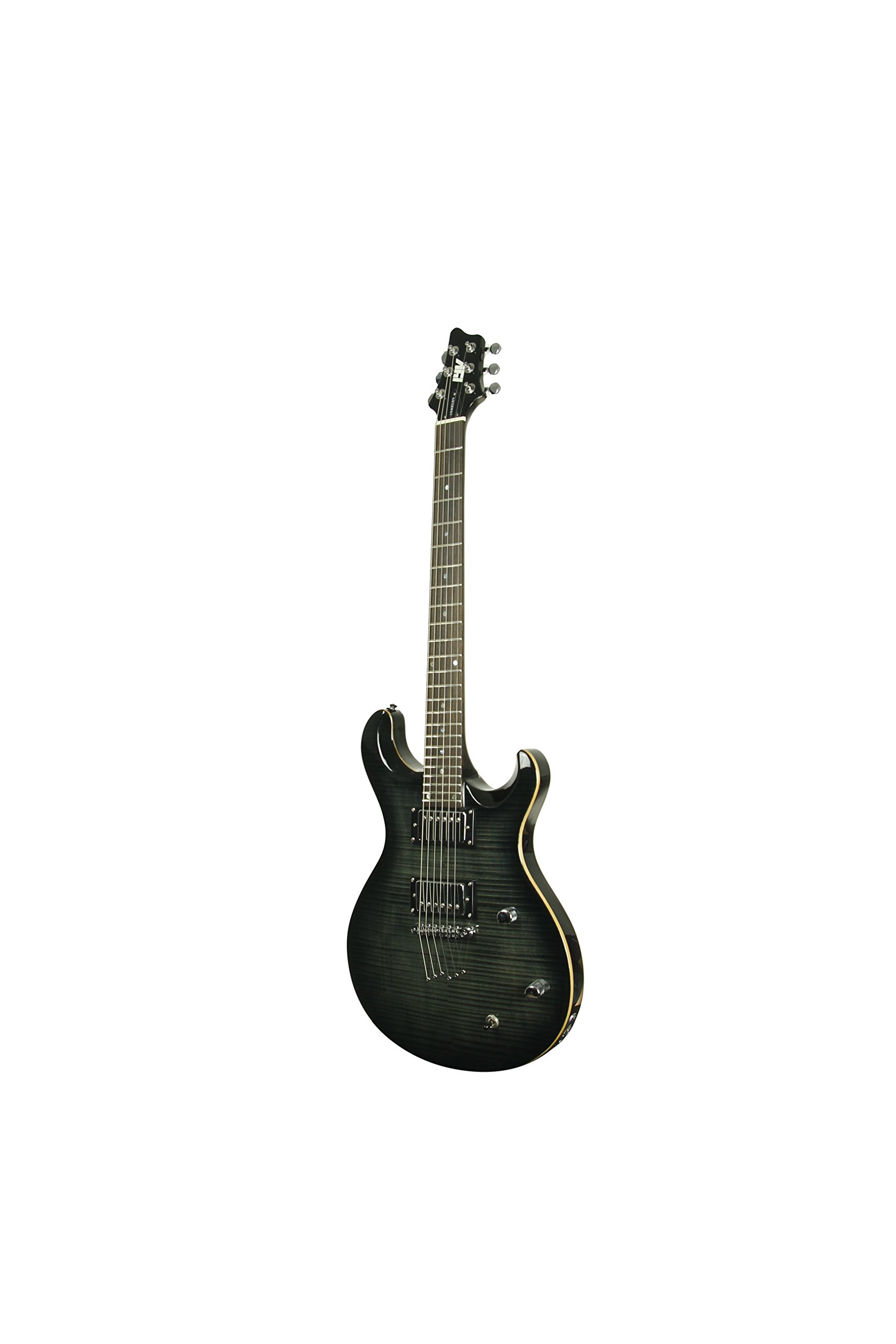 IYV 6 String IP-350 TBK PRS Solid-Body Electric Guitar, Trans Black