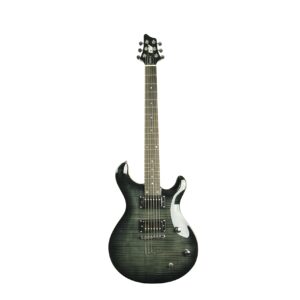 IYV 6 String IP-350 TBK PRS Solid-Body Electric Guitar, Trans Black