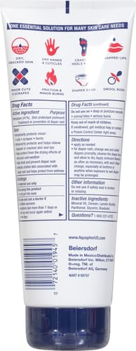 Aquaphor Healing Ointment Advanced Therapy Skin Protectant, Body Moisturizer for Dry Skin, Minor Cuts and Burns, Dry Cuticles, Cracked Heels, Hands and Lips, 7 Oz Tube