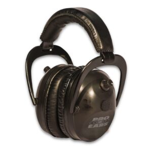 pro ears pro tac 300 electronic hearing protection, military grade tactical ear muffs, nrr 26 db, for the range, shooting, & hunting, black