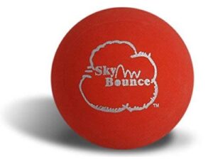 sky bounce color rubber handballs for recreational handball, stickball, racquetball, catch, fetch, and many more games, 2 1/4-inch - red - 12 pack