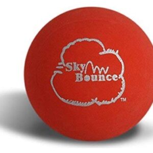 Sky Bounce Color Rubber Handballs for Recreational Handball, Stickball, Racquetball, Catch, Fetch, and Many More Games, 2 1/4-Inch - Red - 12 Pack