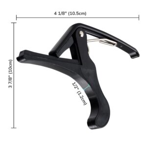 AW Guitar Capo Key for Acoustic Electric Classical Guitar Ukulele 4 to 6 String Guitars Aluminium New Black