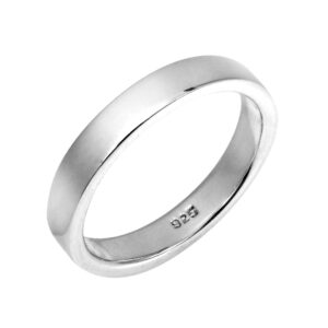 aeravida simple everyday wear .925 sterling silver plain 3 mm band | .925 sterling rings for women | silver band rings for men | comfort fit plain rings | wedding plain band size 8