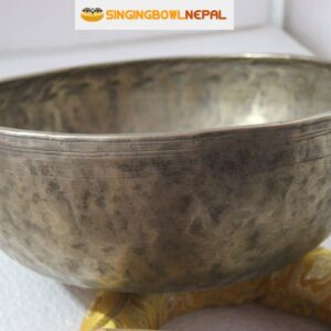 12" Old E Note Tibetan Singing Bowl, Meditation Bowl, Tibetan Bowls, Free Singing Bowl Silk Cushion, Striker and Drum Stick