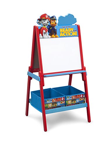 Delta Children Wooden Double-Sided Kids Easel with Storage -Ideal for Arts & Crafts, Homeschooling and More - Greenguard Gold Certified, Nick Jr. PAW Patrol