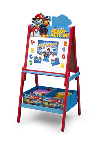 Delta Children Wooden Double-Sided Kids Easel with Storage -Ideal for Arts & Crafts, Homeschooling and More - Greenguard Gold Certified, Nick Jr. PAW Patrol