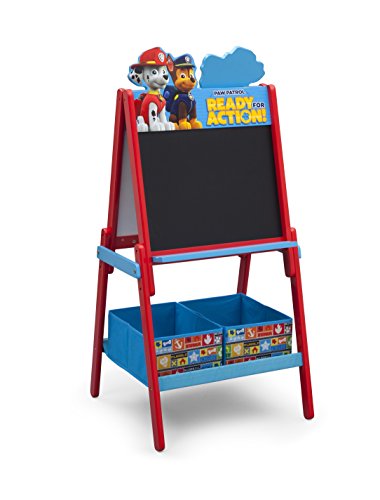 Delta Children Wooden Double-Sided Kids Easel with Storage -Ideal for Arts & Crafts, Homeschooling and More - Greenguard Gold Certified, Nick Jr. PAW Patrol