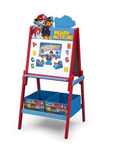 Delta Children Wooden Double-Sided Kids Easel with Storage -Ideal for Arts & Crafts, Homeschooling and More - Greenguard Gold Certified, Nick Jr. PAW Patrol