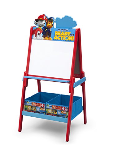 Delta Children Wooden Double-Sided Kids Easel with Storage -Ideal for Arts & Crafts, Homeschooling and More - Greenguard Gold Certified, Nick Jr. PAW Patrol