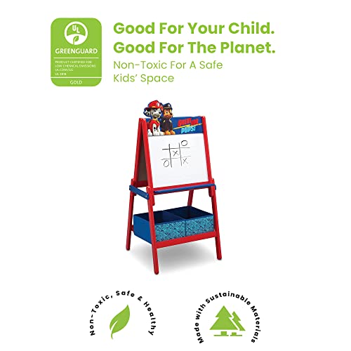 Delta Children Wooden Double-Sided Kids Easel with Storage -Ideal for Arts & Crafts, Homeschooling and More - Greenguard Gold Certified, Nick Jr. PAW Patrol