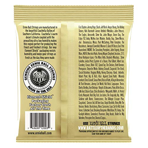 4 Pack Ernie Ball Earthwood Medium Light Acoustic Strings, 80/20 Bronze, P02003