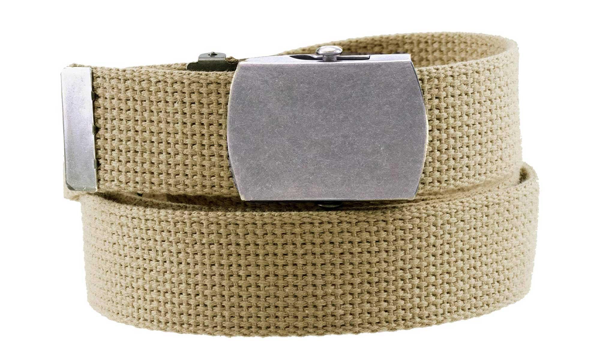 Thomas Bates Cargo Cotton Military Web Belt (Khaki)