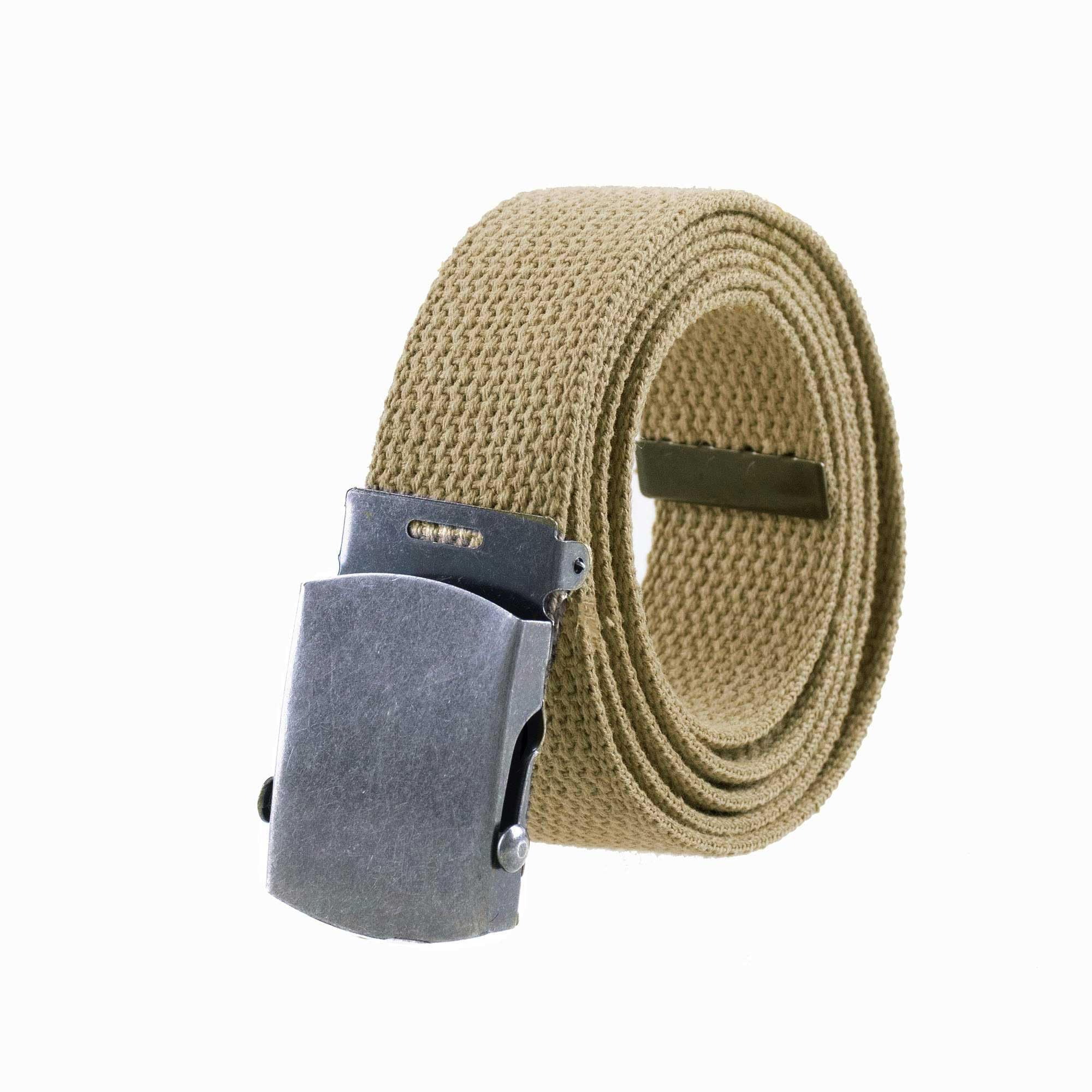 Thomas Bates Cargo Cotton Military Web Belt (Khaki)