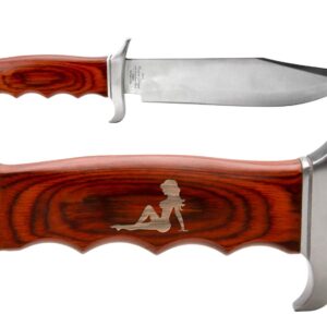 NDZ Performance Elk Ridge Outdoor Hunting Fixed Blade Full Tang Knife Trucker Mudflap Girl