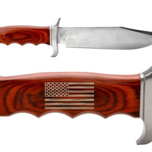 NDZ Performance Elk Ridge Outdoor Hunting Fixed Blade Full Tang Knife US Flag Inverse Alternate