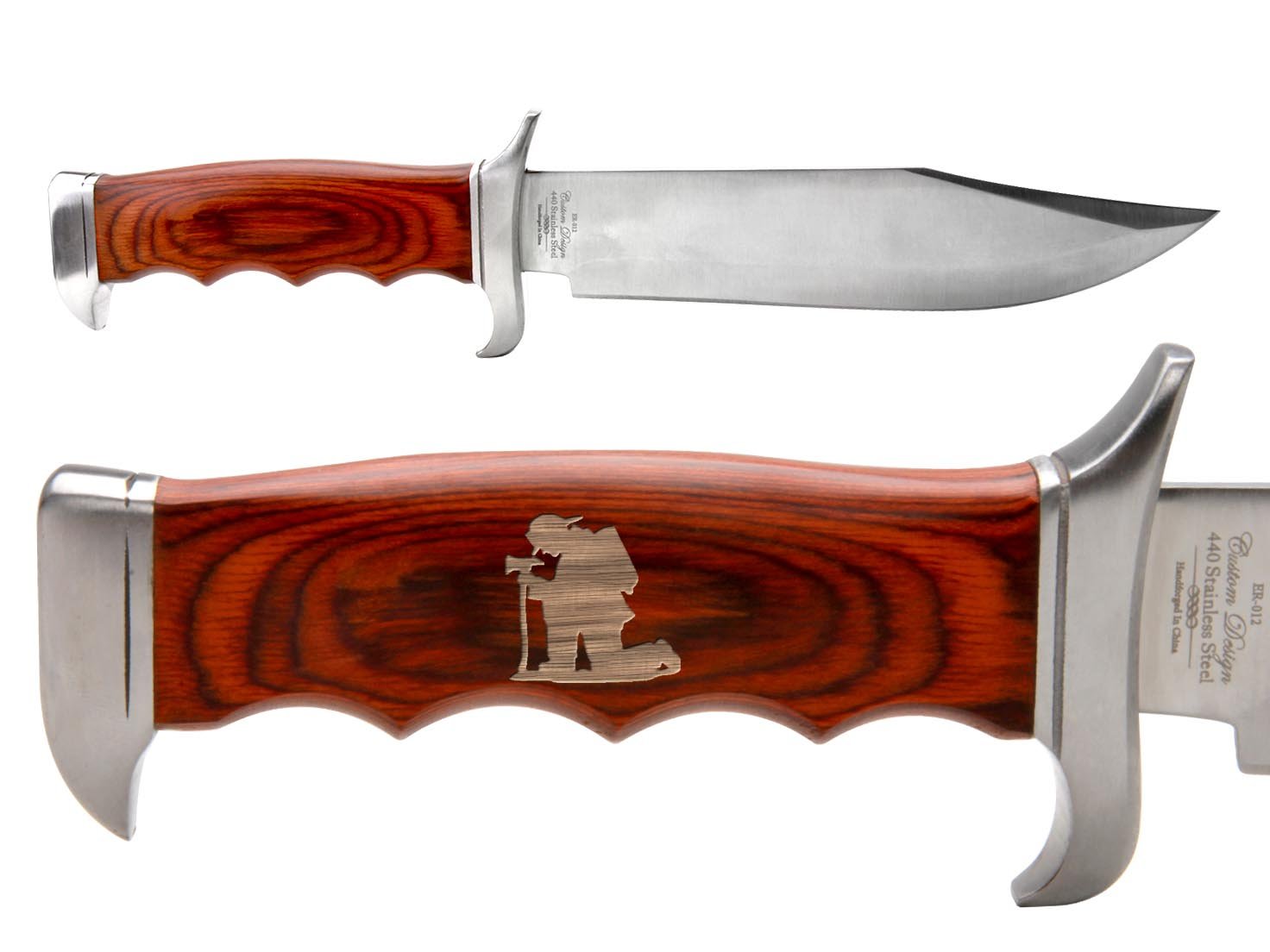 NDZ Performance Elk Ridge Outdoor Hunting Fixed Blade Full Tang Knife Fireman's Prayer