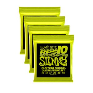 ernie ball rps regular slinky guitar strings, 10-13-17-26-36-46, lot/4, p02240