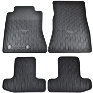 Ford OEM Factory Stock 2015 2016 Black Mustang Pony Horse All Weather Vinyl Floor Mats Front & Rear