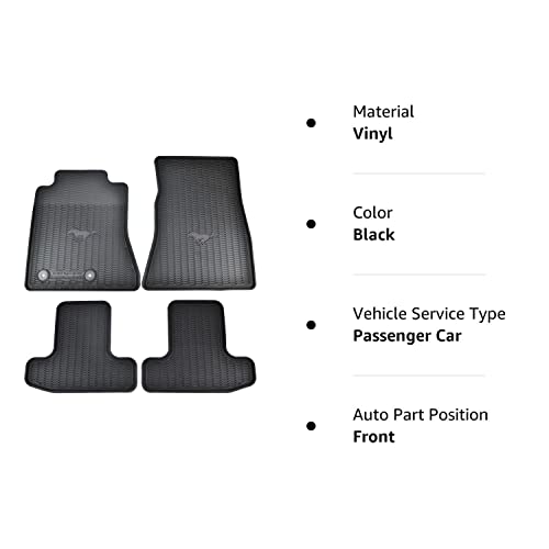 Ford OEM Factory Stock 2015 2016 Black Mustang Pony Horse All Weather Vinyl Floor Mats Front & Rear