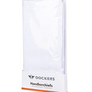 Dockers Mens Cotton Gift Set Fashion Classic Handkerchiefs, White, 13 Piece US