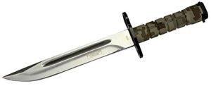 lastworld 13.5" desert camo bayonet hunting knife with sheath