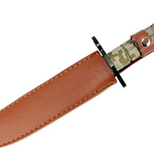 Lastworld 13.5" Desert camo Bayonet Hunting Knife with Sheath