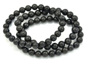 paialco 6mm black onyx gemstone stretch beaded bracelet, pack of 3