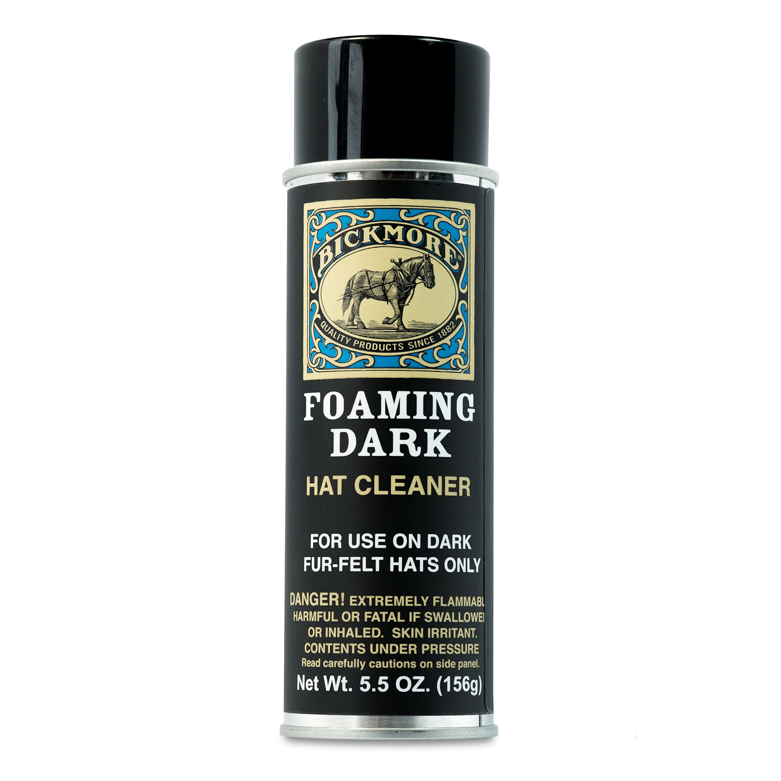 Bickmore Foaming Dark Hat Cleaner | Remove Dirt, Dust, Fingerprints & Sweat Stains - Great for Fur - Felt Cowboy Hats, Baseball Hats & More