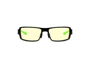 gunnar - premium gaming and computer glasses - blocks 65% blue light - rpg razer edition, onyx, amber tint