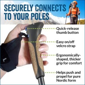 York Nordic Ultralight Folding Walking Poles - Travel Ready - with Rubber Feet, Baskets, and Bag (Nordic Grips - 5'3" to 5'7")