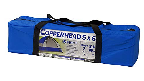 GIGATENT 6′ X 5′ 1-2 Person 3 Season Dome Tent Waterproof & UV Resistant Fabric Carry Bag Included