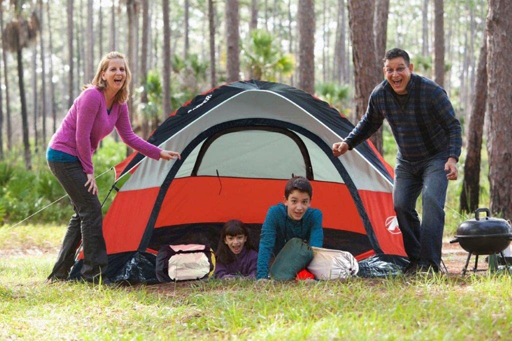 Gigatent 4 Person Camping Tent – Spacious, Lightweight, Heavy Duty Backpacking Tent - Weather and Flame Resistant Outdoor Hiking Gear – Fast and Easy Set-Up – 9’x7’ Floor, 58” Peak Height